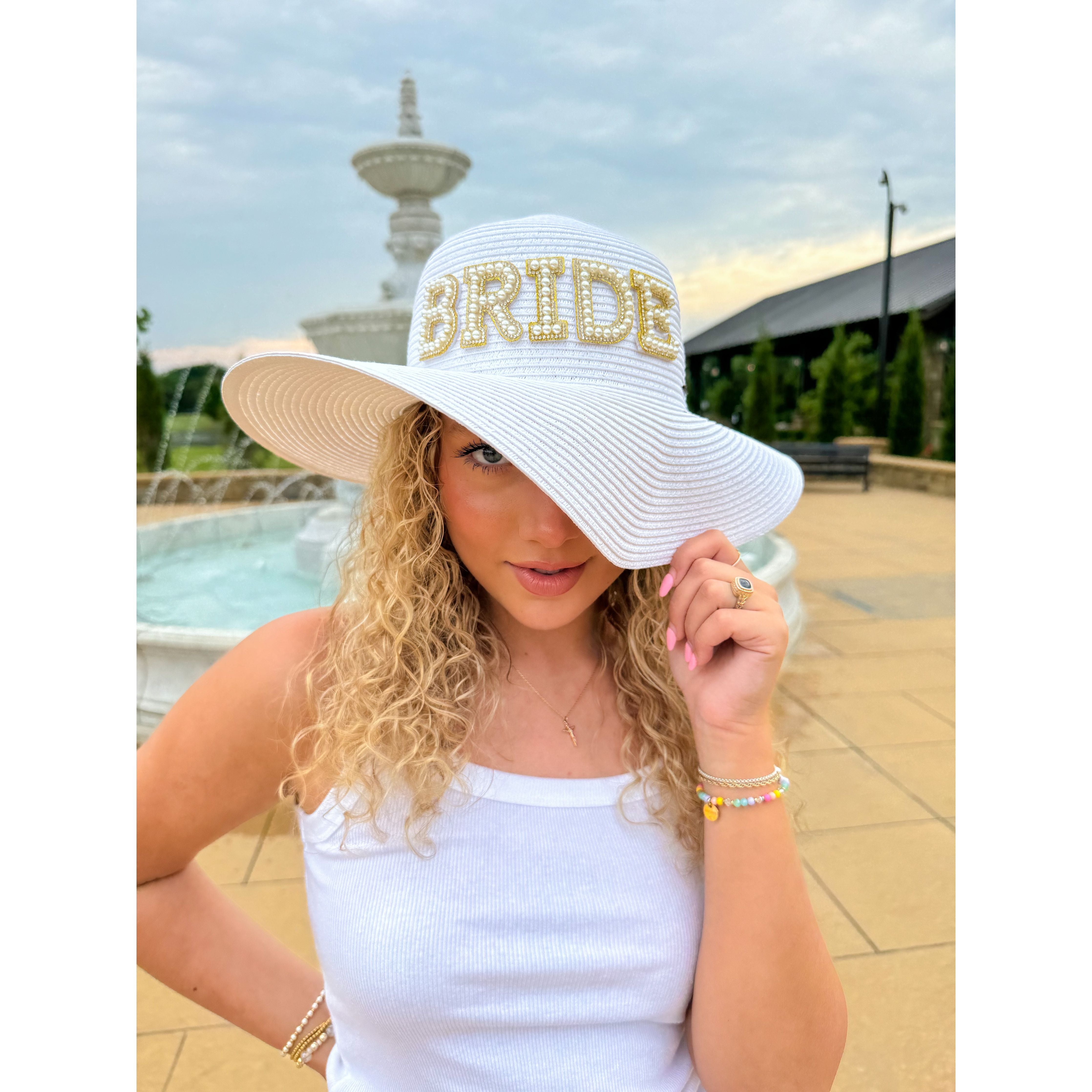 Bridal Party Wide Brim C.C Sun Hat STC10 – ccbeanie.com